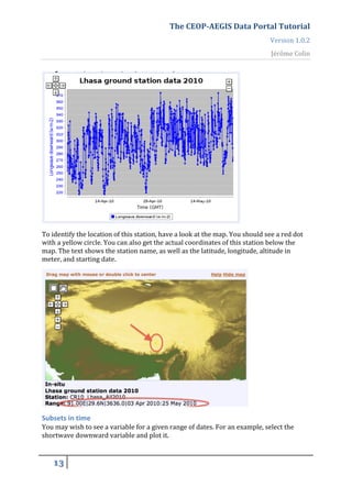 CEOP-AEGIS Data Portal Tutorial | PDF