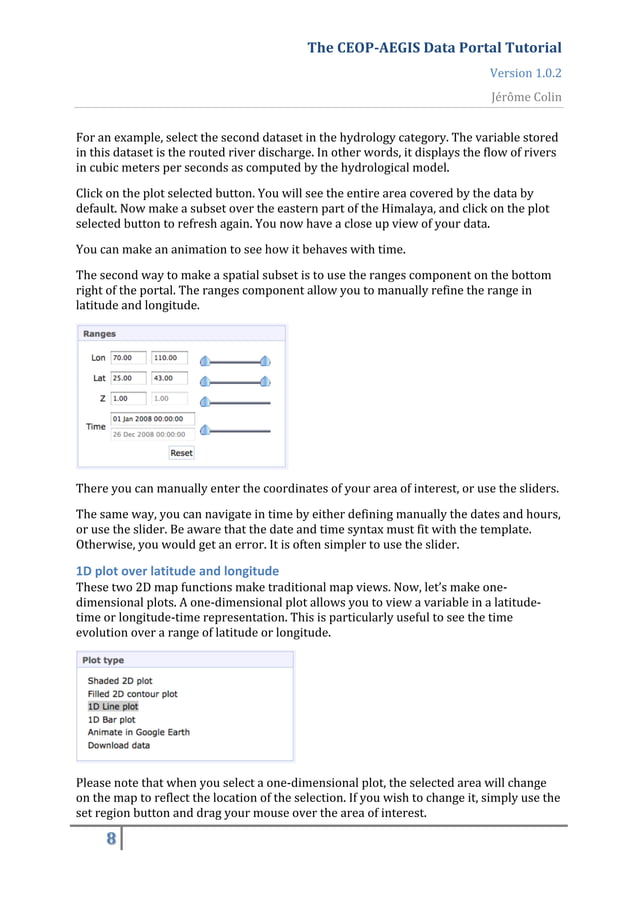 CEOP-AEGIS Data Portal Tutorial | PDF | Internet for Beginners | Internet
