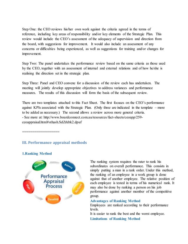 Ceo performance appraisal | PDF