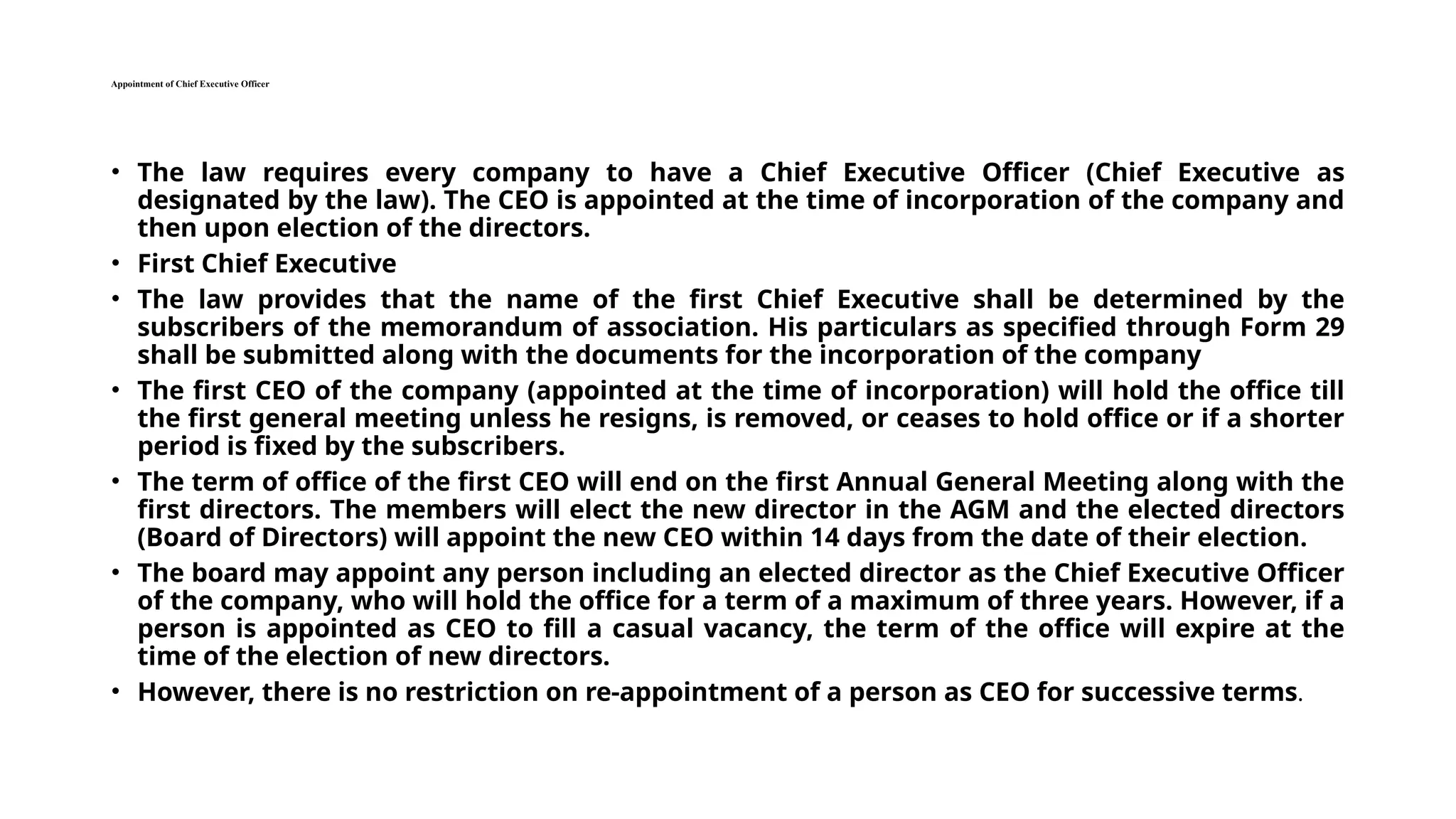 The Appointment of Chief Executive Officer.pptx