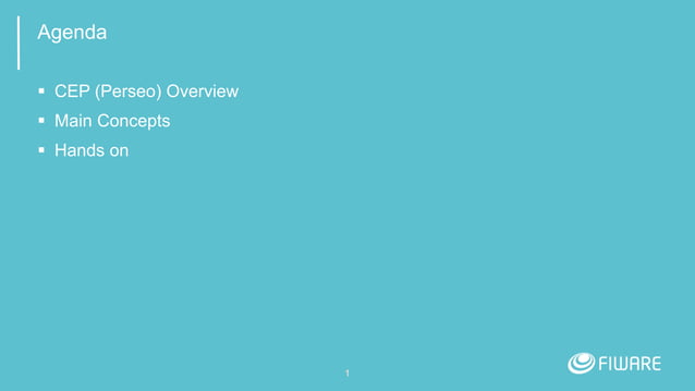Cep Complex Event Processing In Fiware Ppt