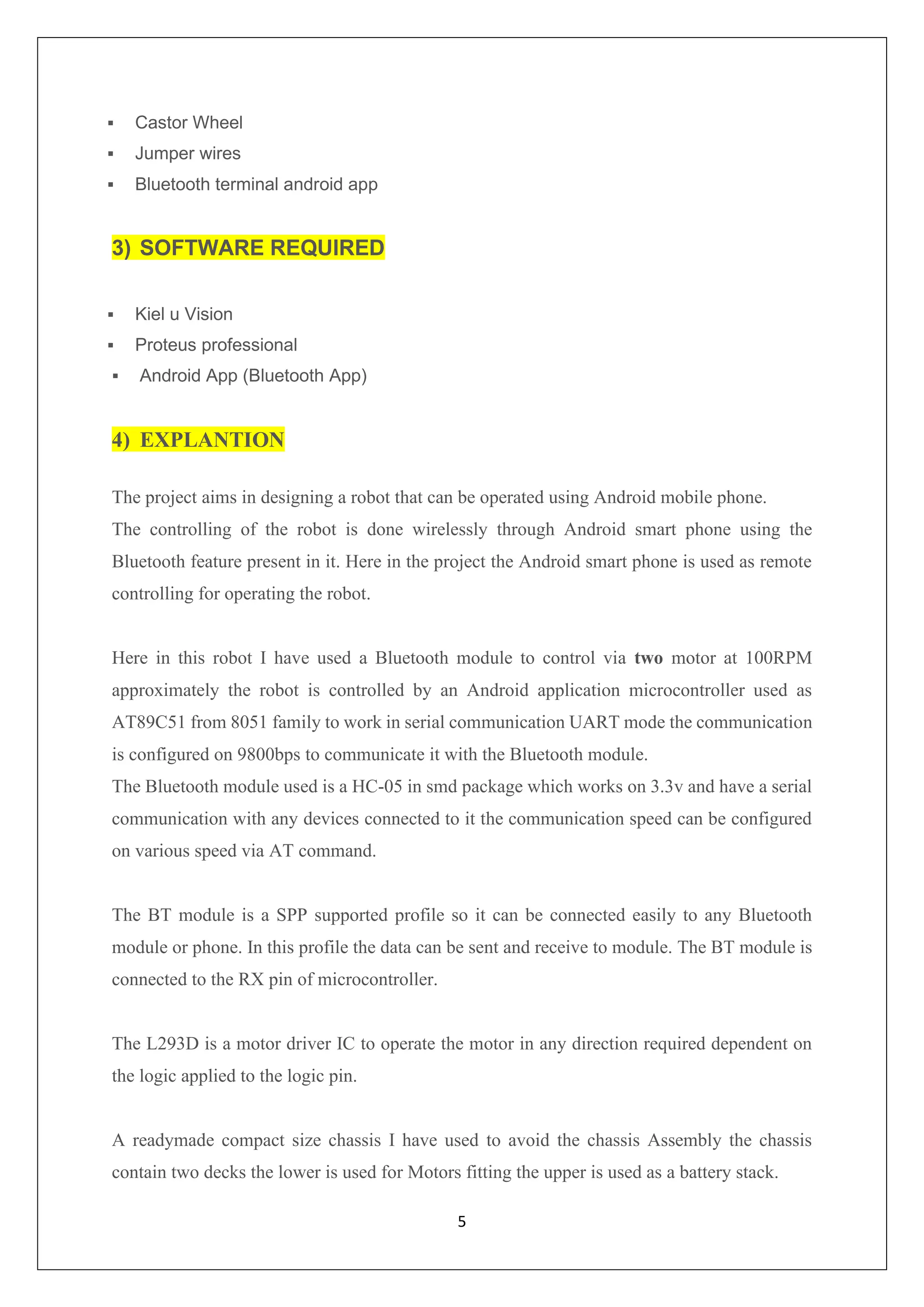 Android Control robot using 8051 microcontroler | PDF