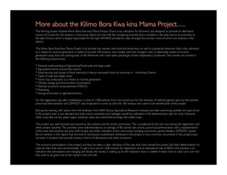 Kilimo Bora Kwa Kina Mama Project: Empowering Women through Crop ...