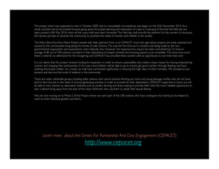 Kilimo Bora Kwa Kina Mama Project: Empowering Women through Crop ...