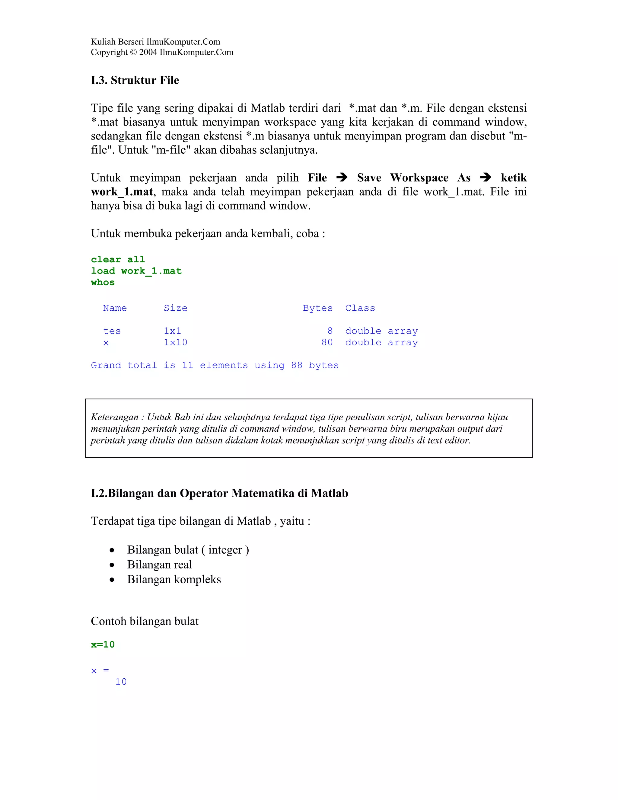 Cepat mahir dengan matlab | PDF