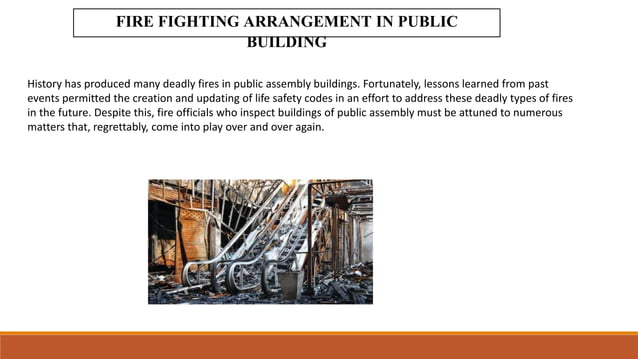 Fire fighting arrangment in public building | PPTX | Indoor ...