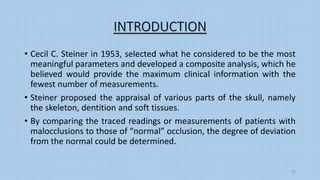 Lateral cephalometric analysis of hard tissues | PPTX