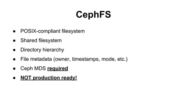 Ceph - A distributed storage system