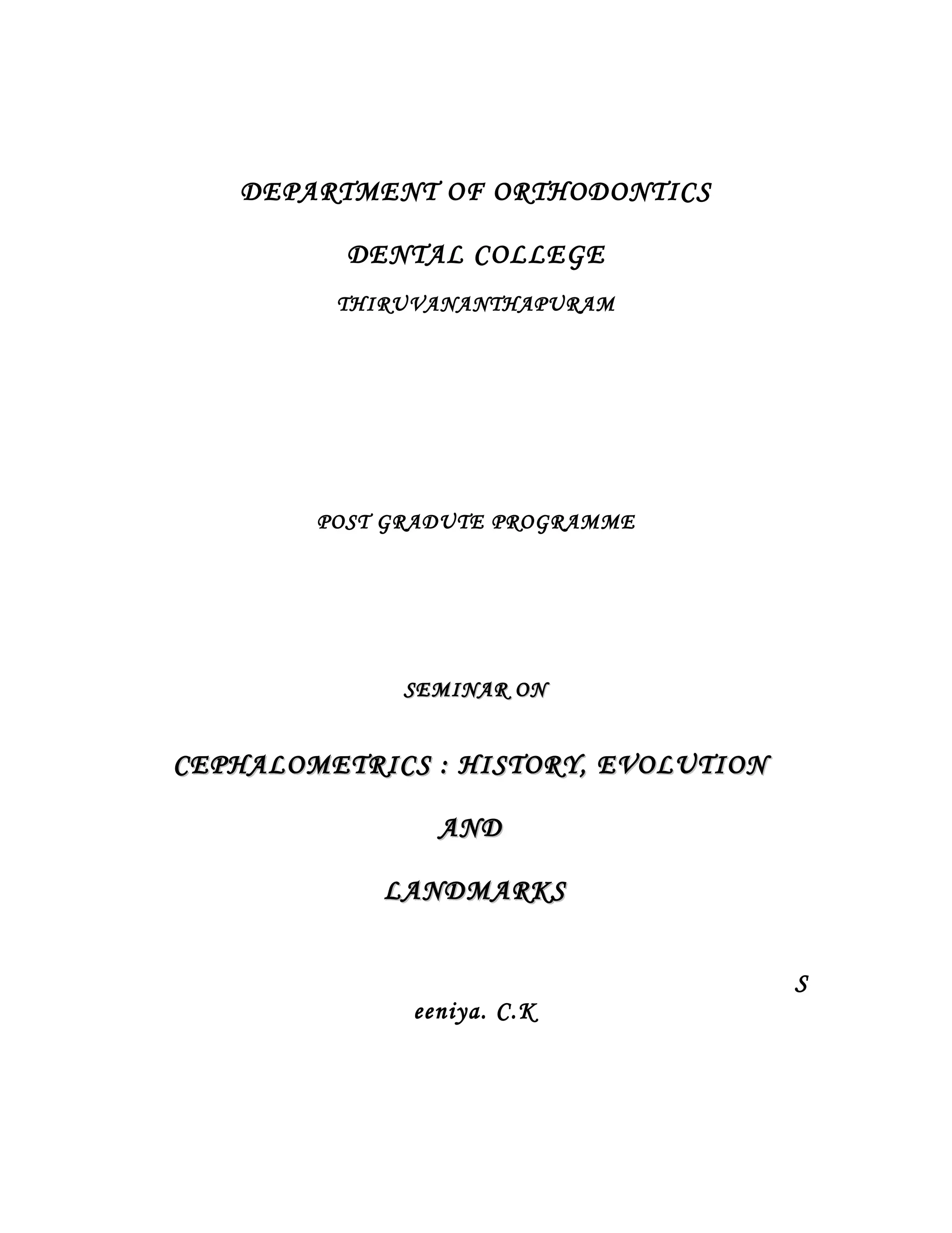 Ceph history, evolution & landmarks | DOC