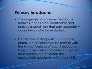 Cephalea | PPTX | Brain and Nervous System Disorders | Diseases and ...