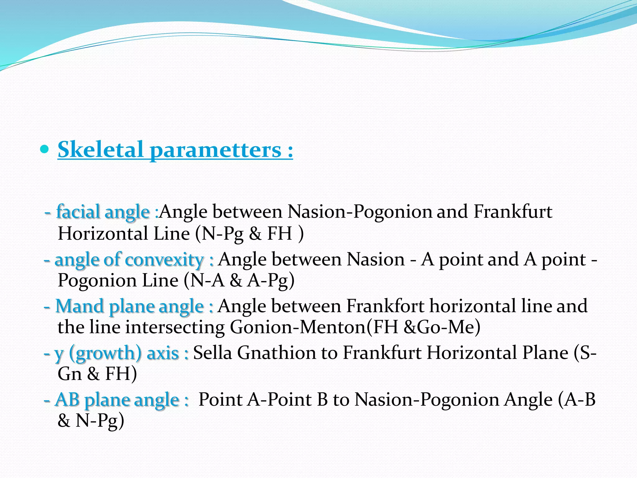 Orthodontic Cephalometric analysis | PPTX