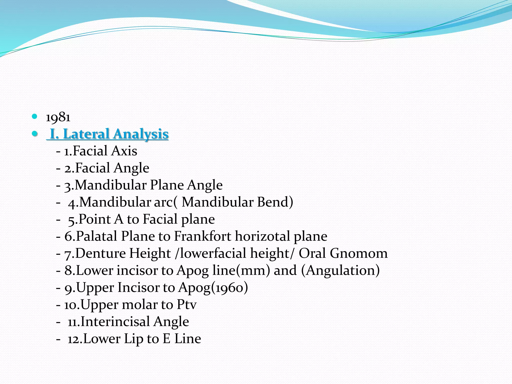 Orthodontic Cephalometric analysis | PPTX