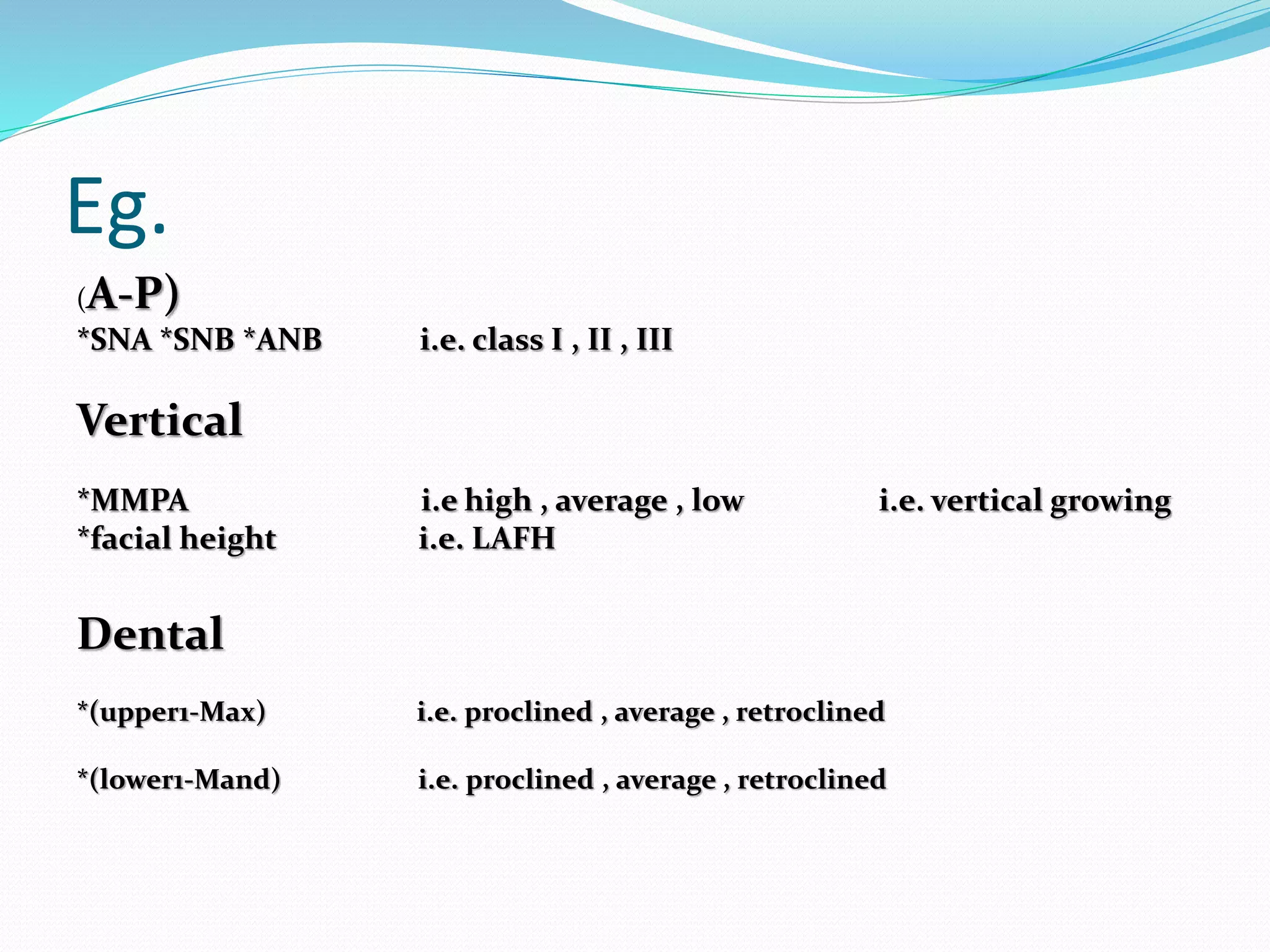 Orthodontic Cephalometric analysis | PPTX