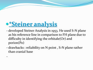 Orthodontic Cephalometric analysis | PPTX