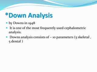 Orthodontic Cephalometric analysis | PPTX