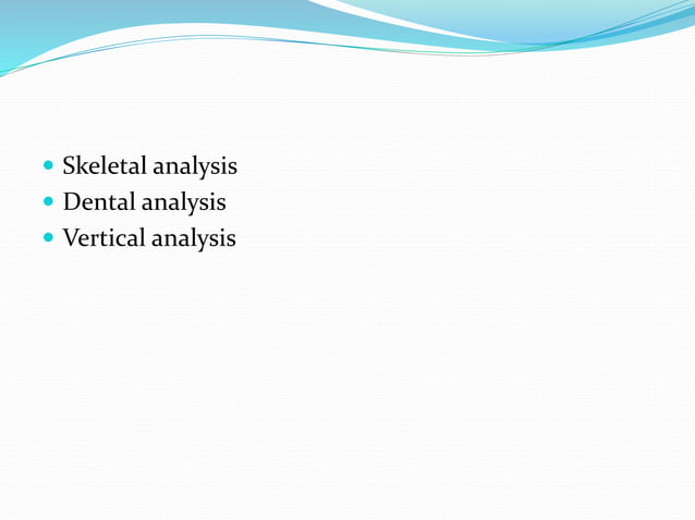 Orthodontic Cephalometric analysis | PPTX