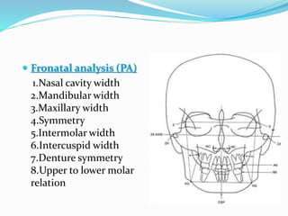 Orthodontic Cephalometric analysis | PPTX