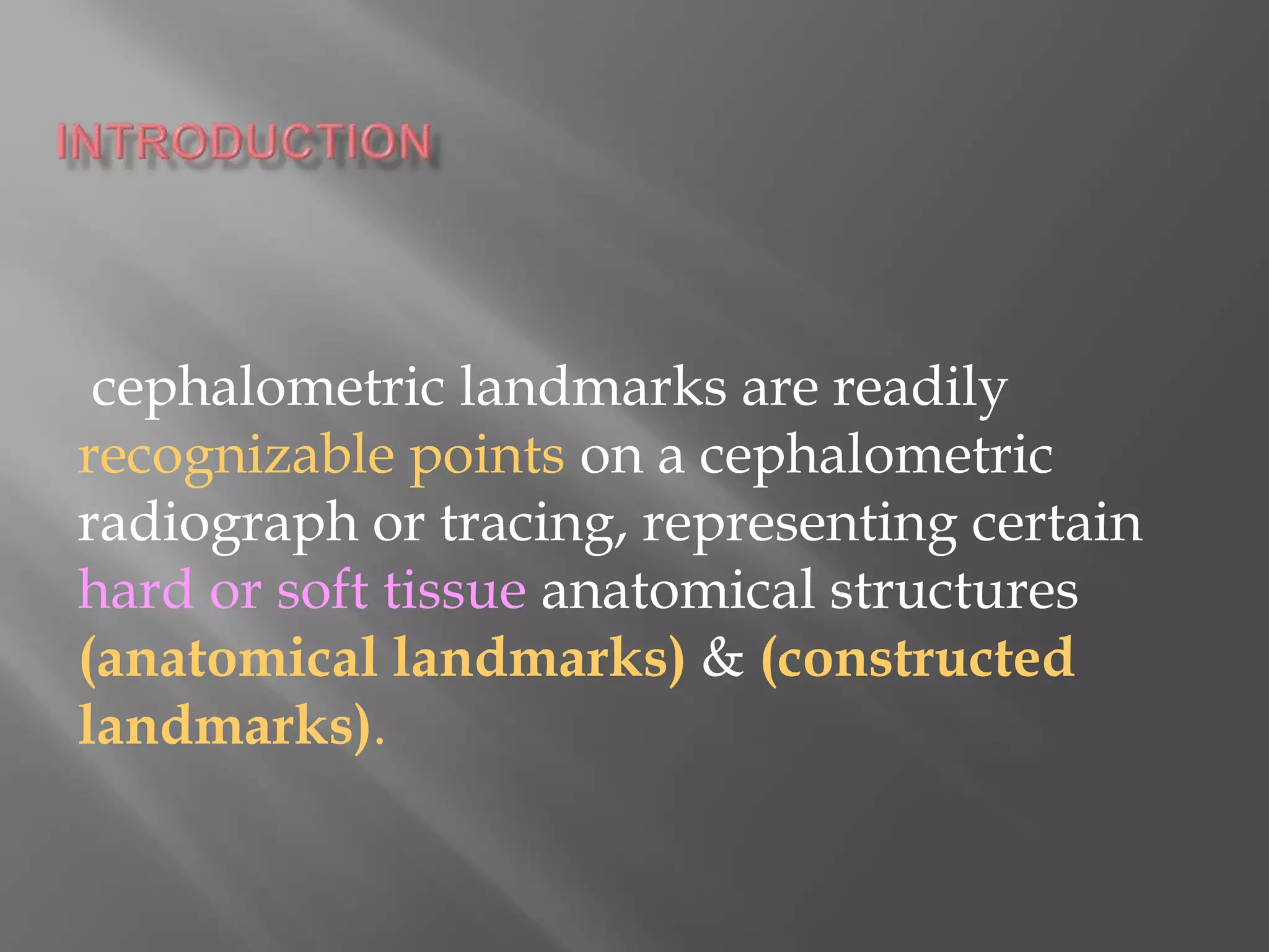 Cephalometric landmarks | PPTX