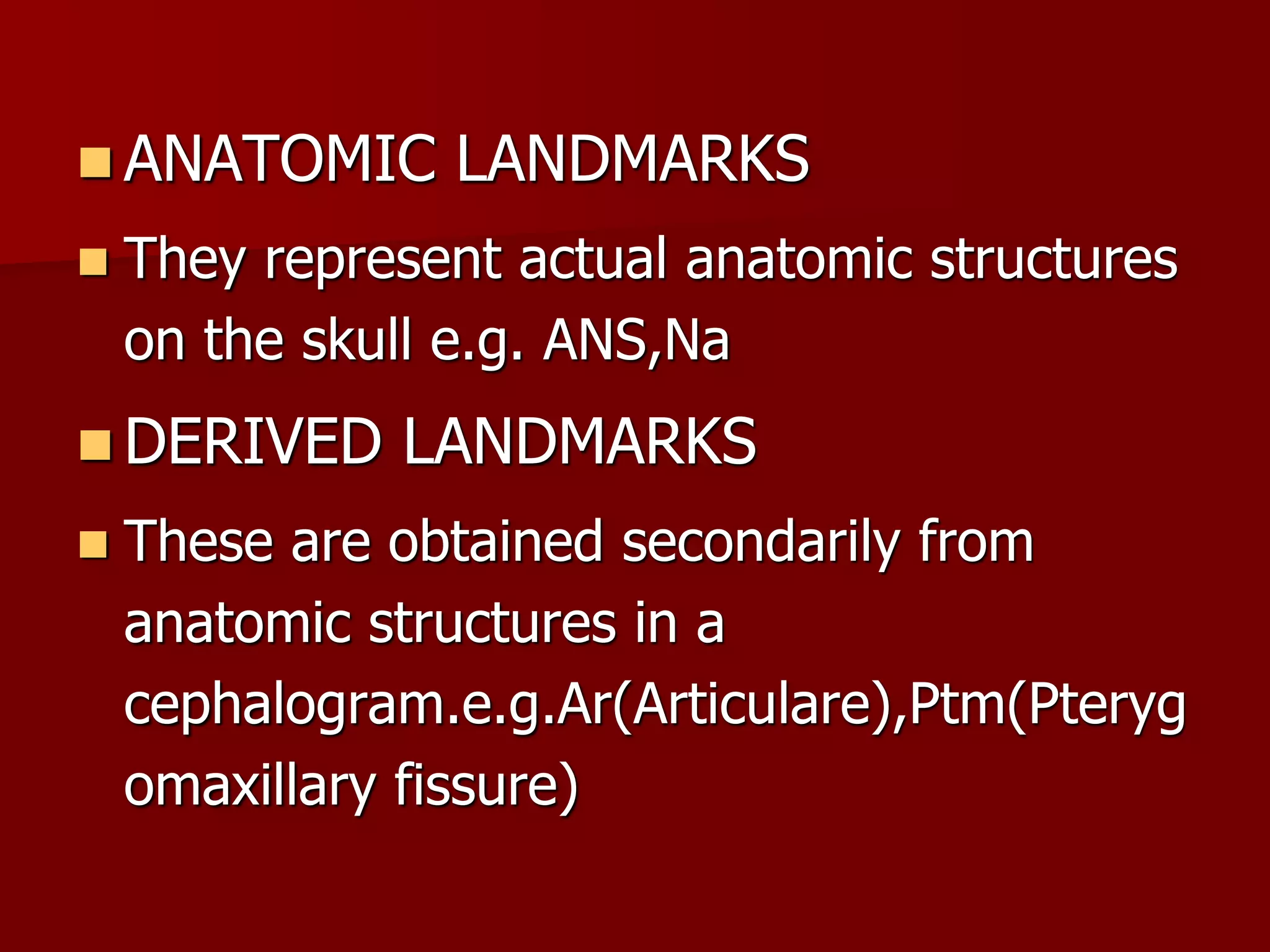 Cephalometric landmarks | PPT