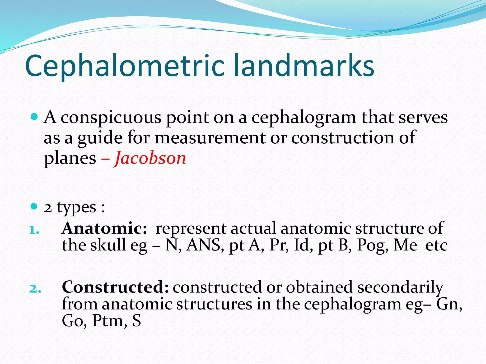 Cephalometrics | PPTX