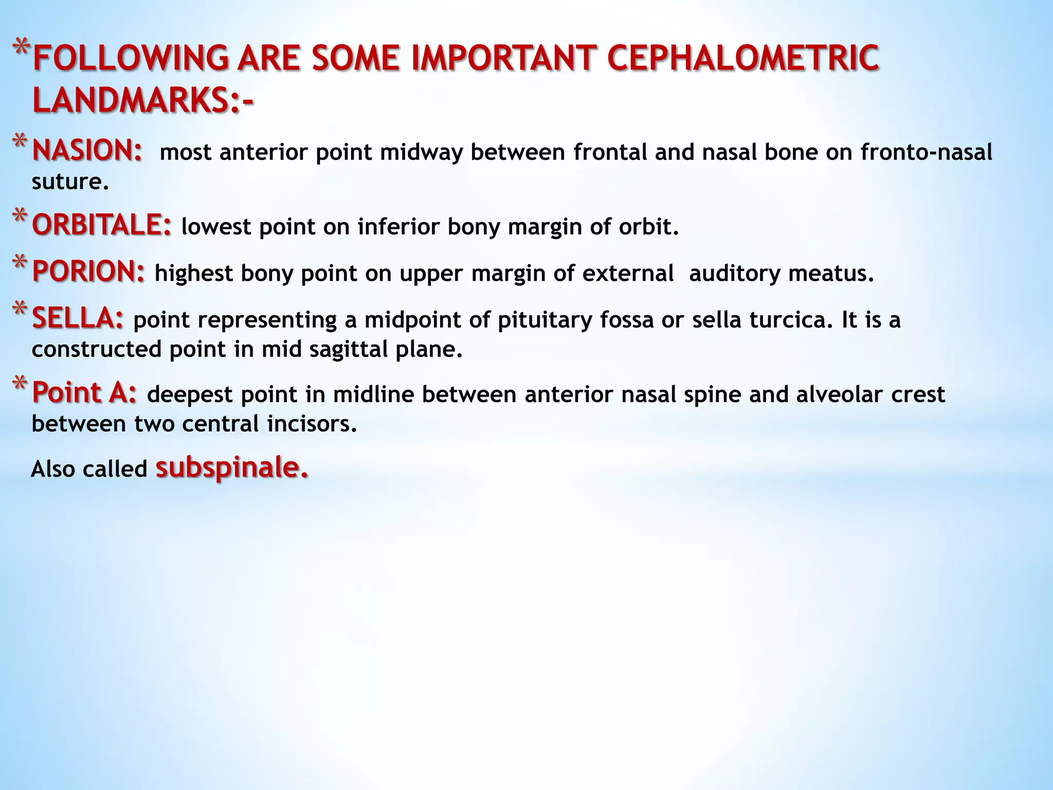 Cephalometrics | PPTX