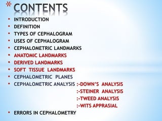 Cephalometrics | PPTX