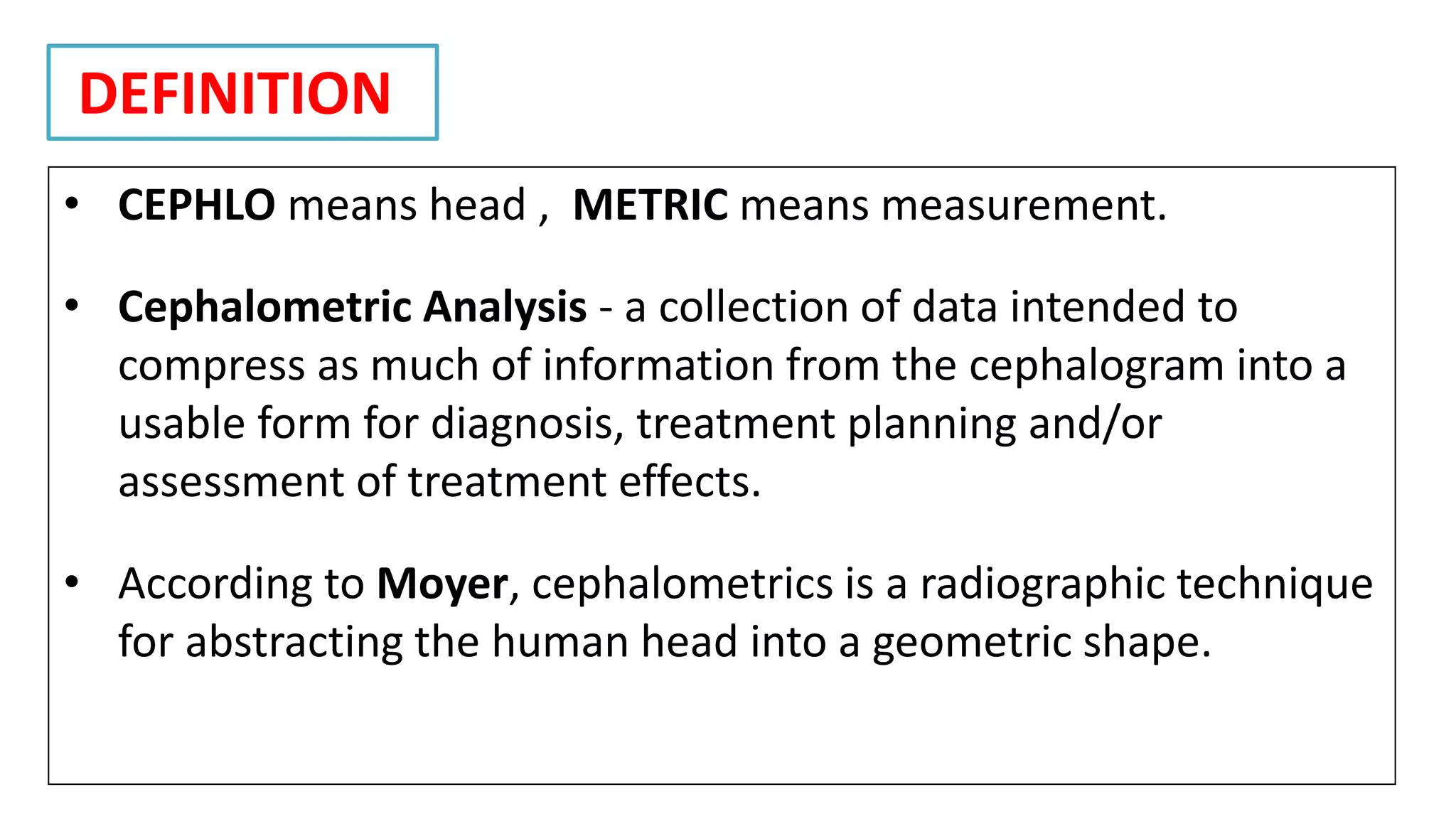 Cephalometrics | PPTX