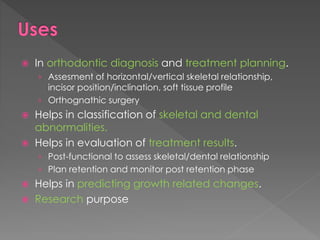 Cephalometrics in orthodontics | PPTX