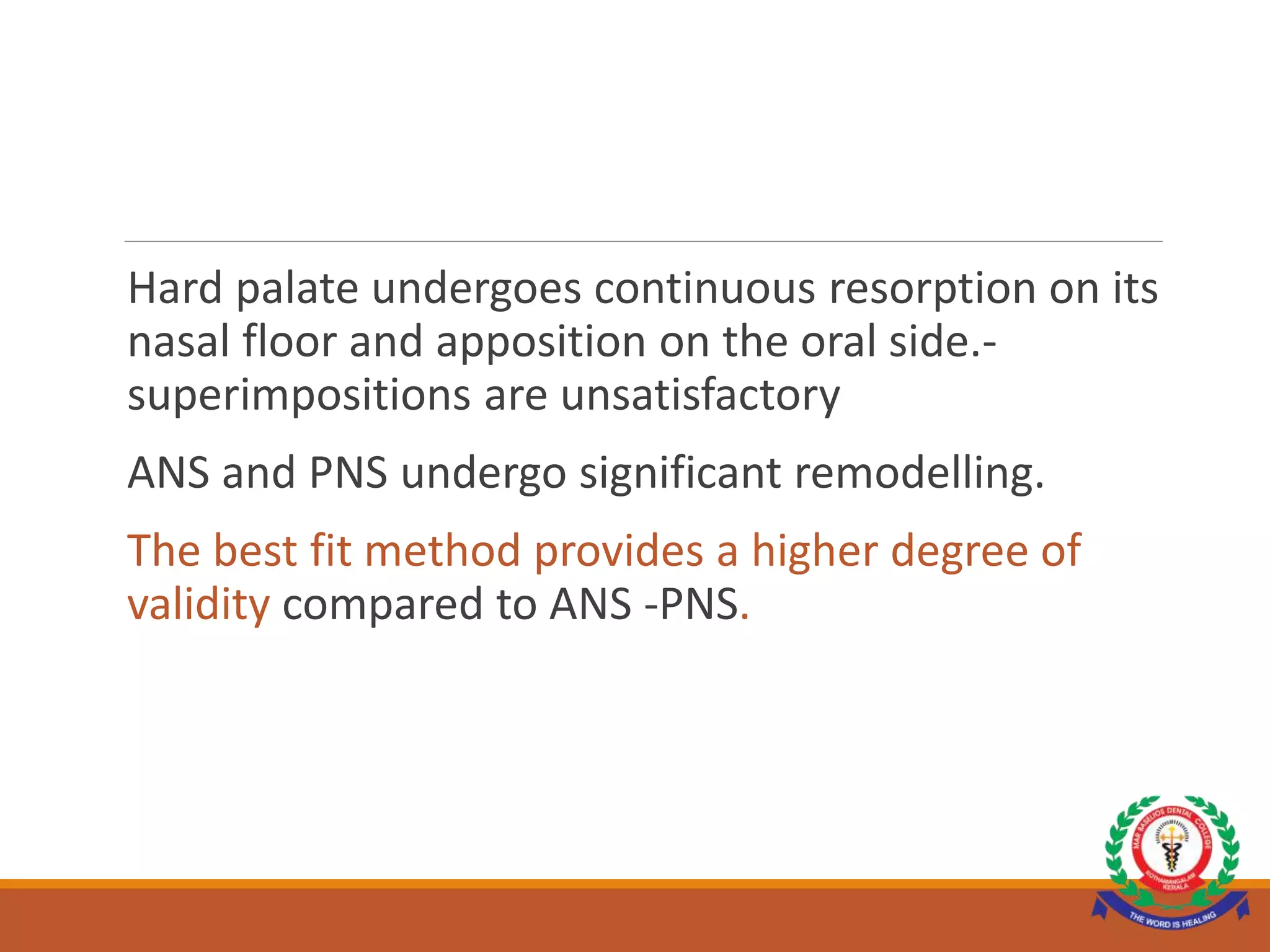 CEPHALOMETRIC SUPERIMPOSITION.ppt | Dental Health | Diseases and Conditions