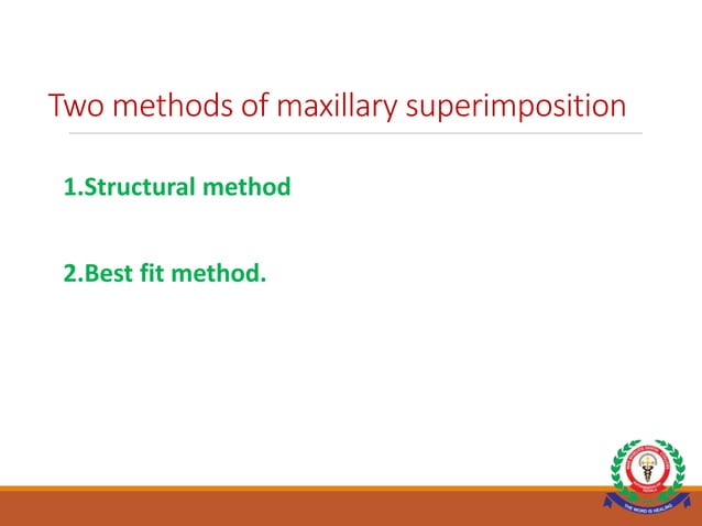 CEPHALOMETRIC SUPERIMPOSITION.ppt | Dental Health | Diseases and Conditions