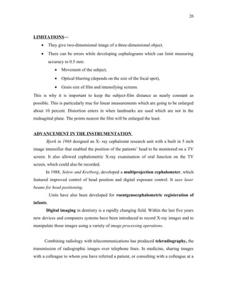 Cephalometrics & x ray generation principles | DOC