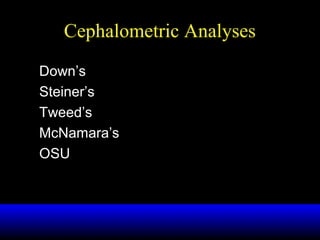 Cephalomitric analysis | PPT