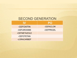 Cephalosphorin | PPTX | Infectious Diseases | Diseases and Conditions