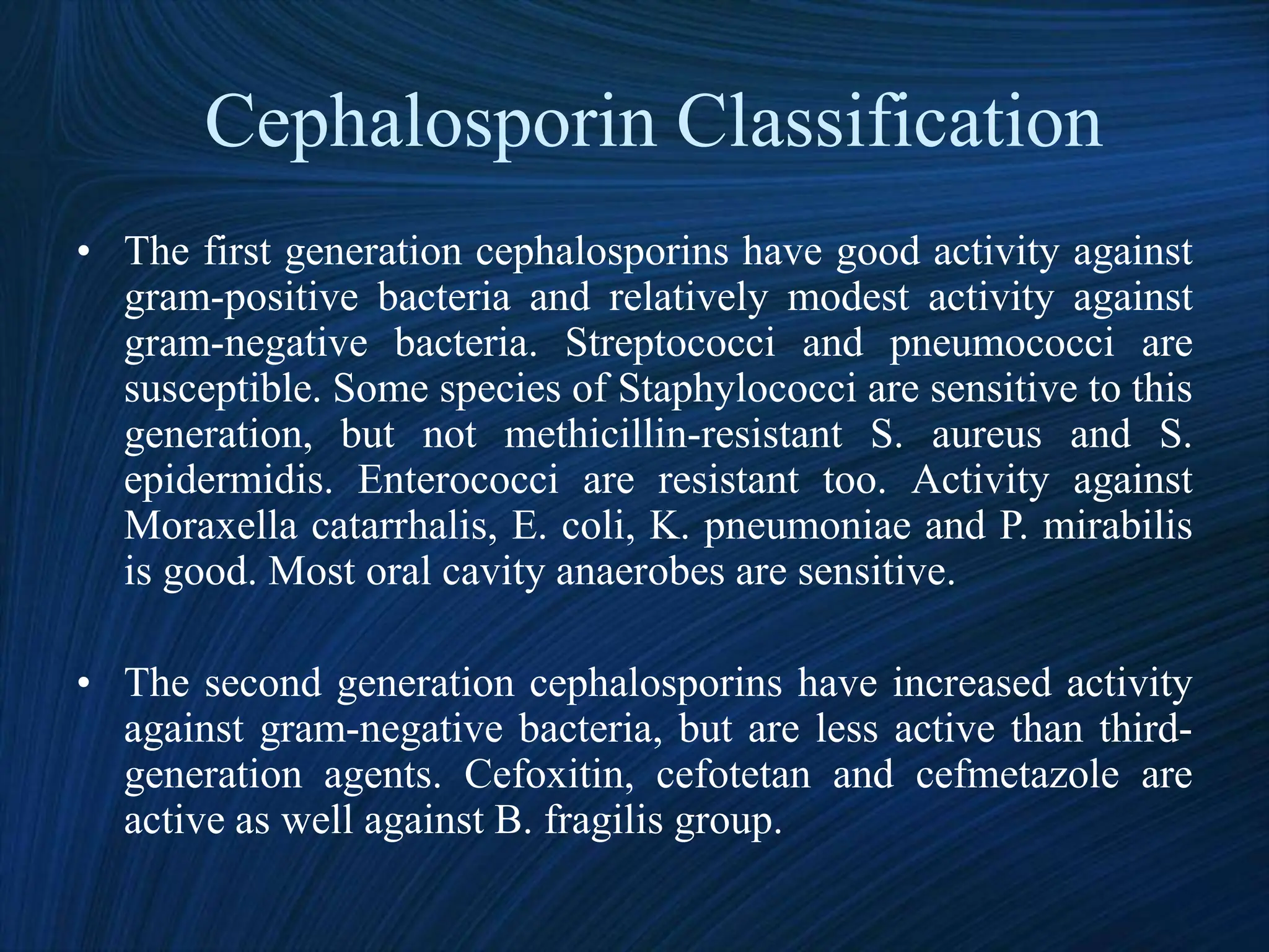 Antibiotics Cephalosporin Classification Ppt
