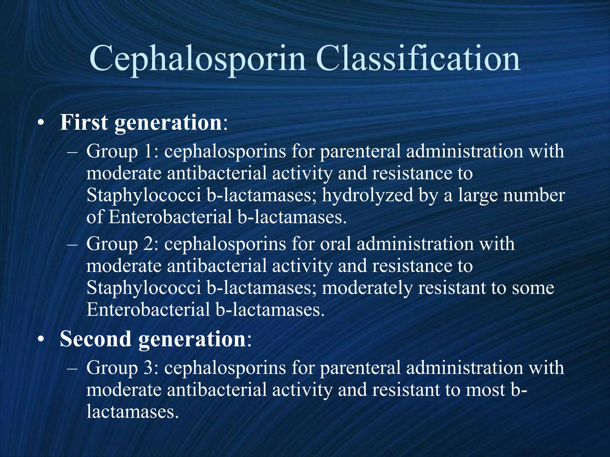 Antibiotics Cephalosporin Classification Ppt