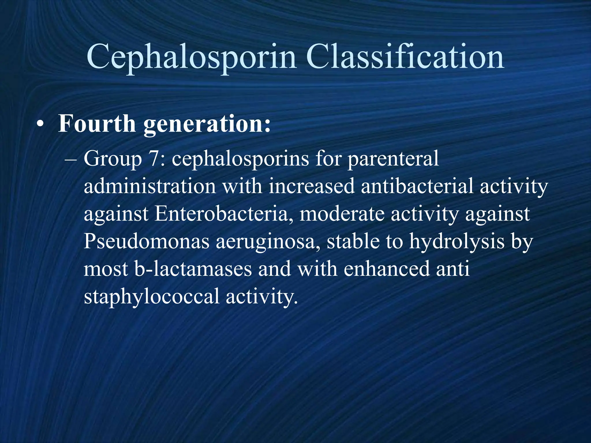 Antibiotics Cephalosporin Classification Ppt