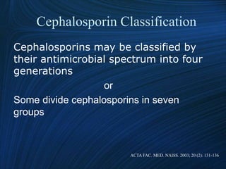 antibiotics - cephalosporin classification.ppt