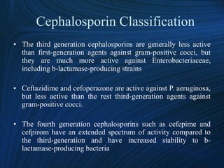 antibiotics - cephalosporin classification.ppt