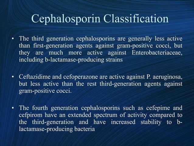 antibiotics - cephalosporin classification.ppt