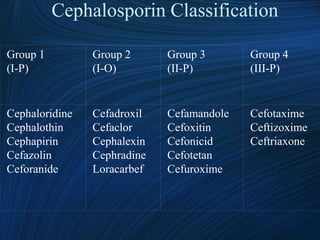 antibiotics - cephalosporin classification.ppt