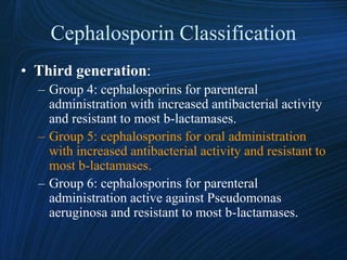 antibiotics - cephalosporin classification.ppt