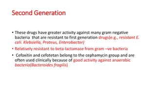 Cephalosporins-1.pptx | Pharmaceutical Drugs | Medical Health