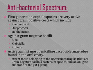 Cephalosporins - (First Generation) | PPTX