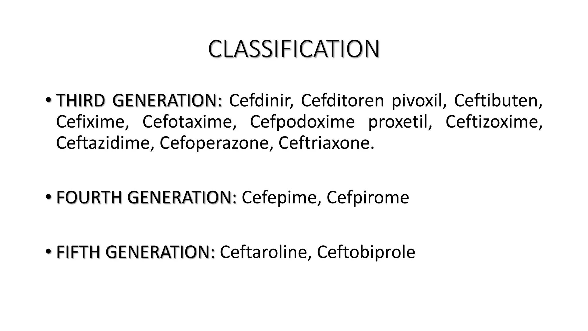 Cephalosporins | PPTX