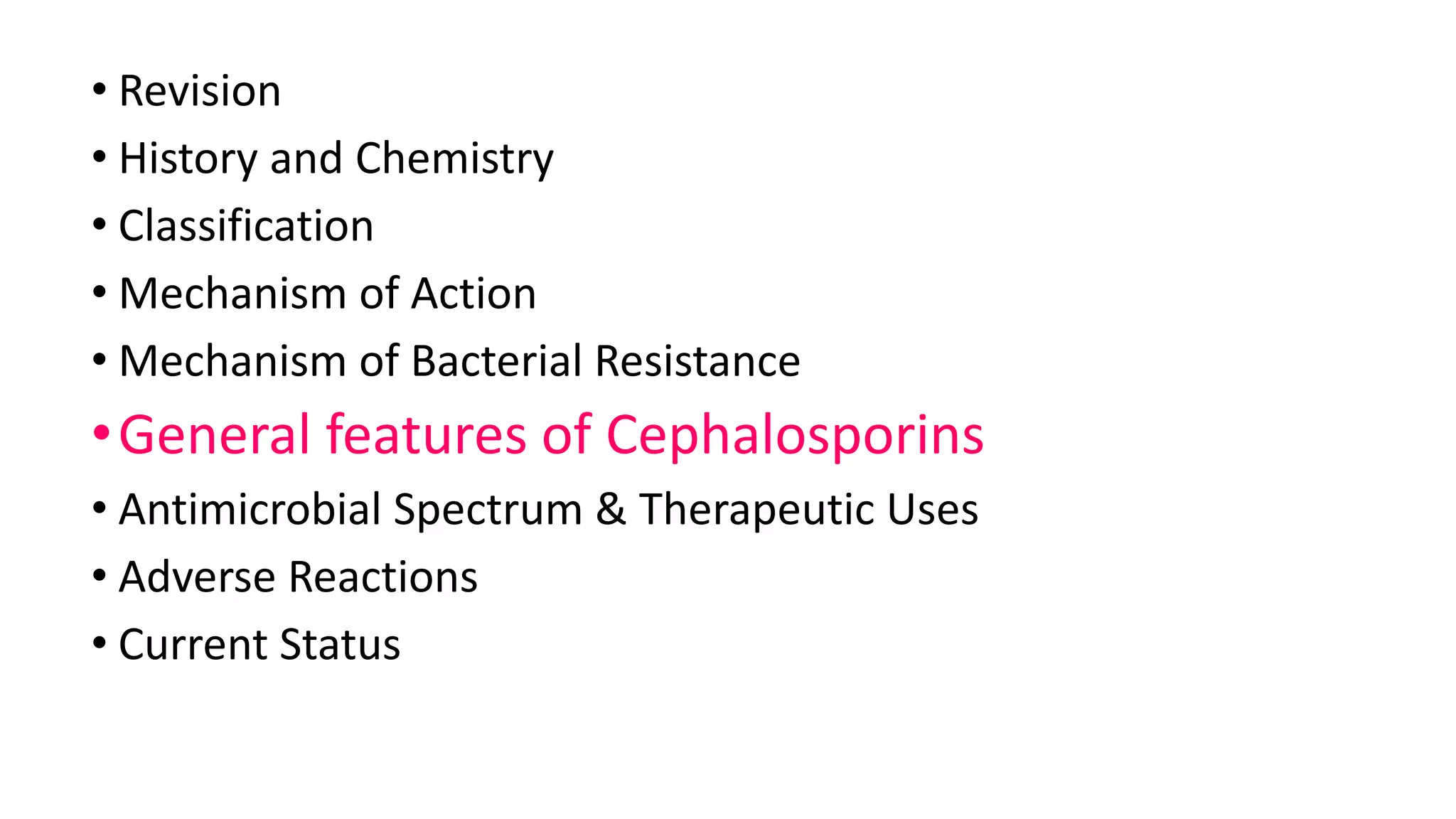 Cephalosporins | PPTX
