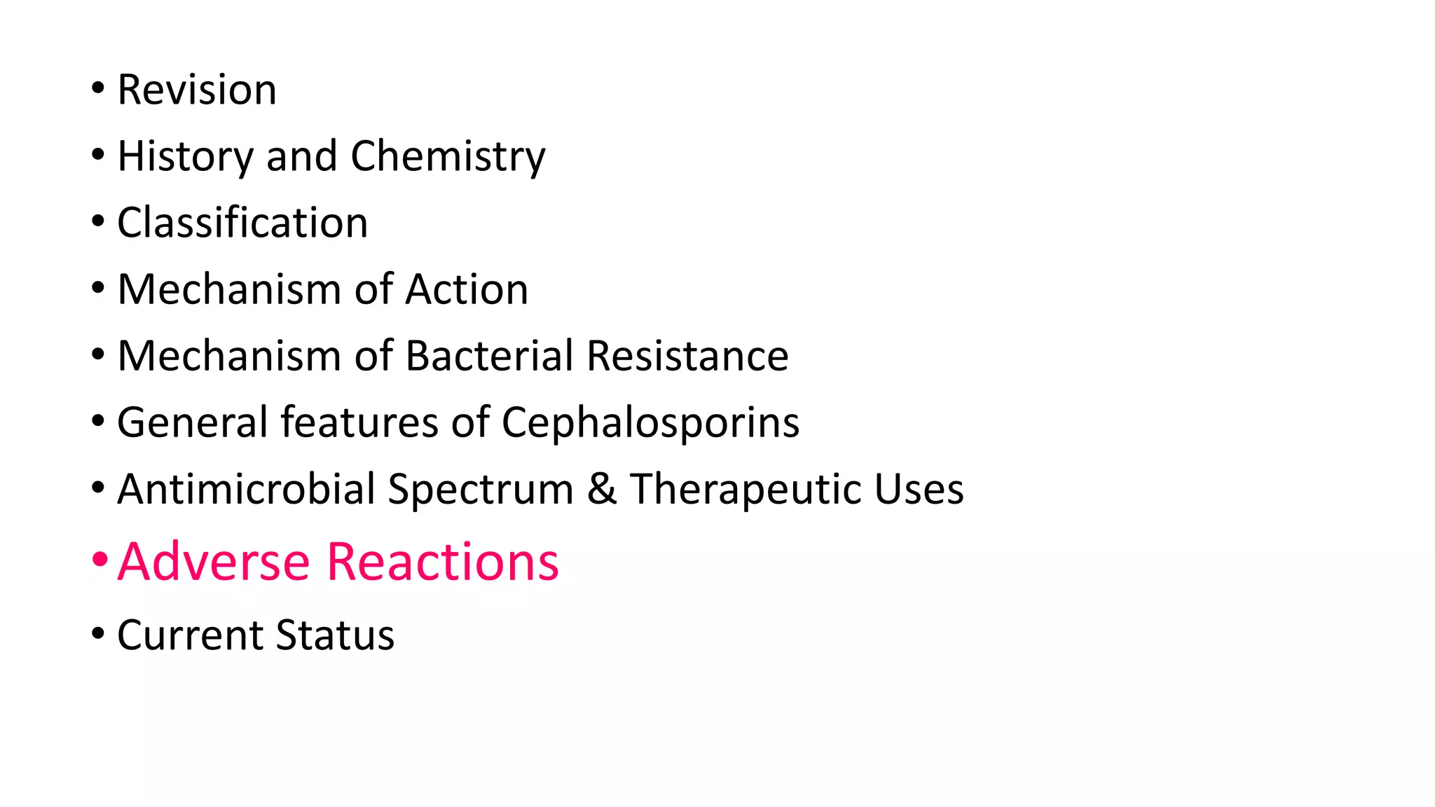 Cephalosporins | PPTX
