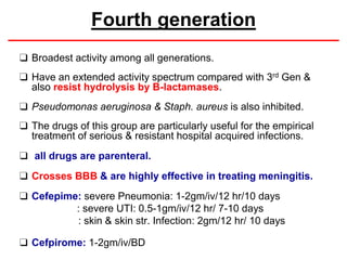 Cephalosporins | PPTX | Infectious Diseases | Diseases and Conditions