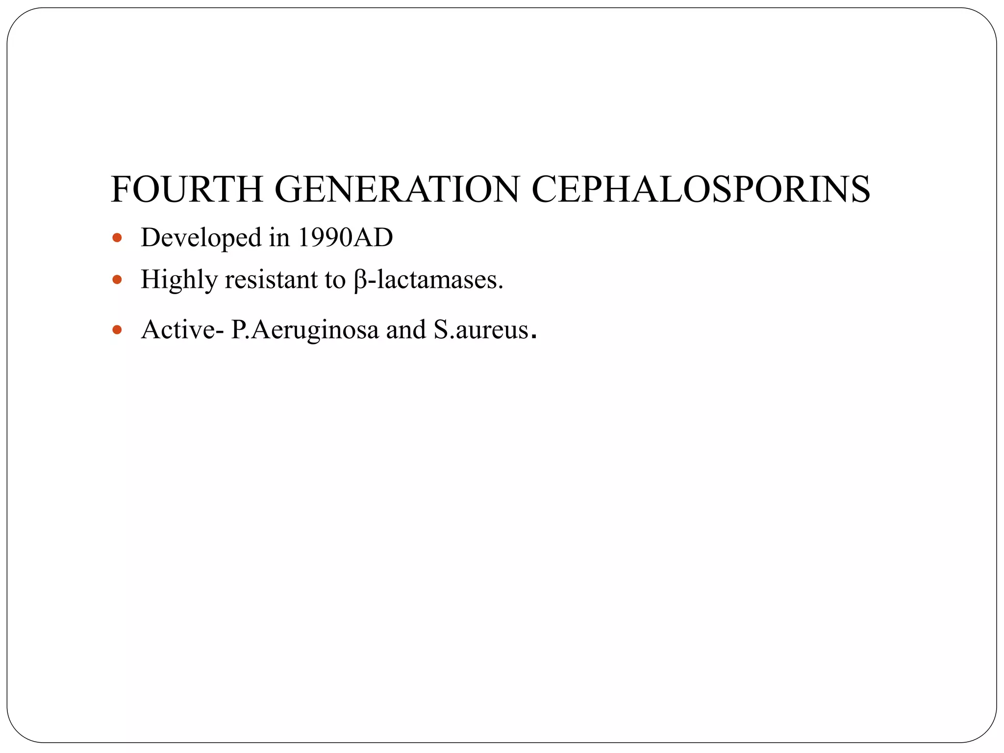 Cephalosporins | PPTX