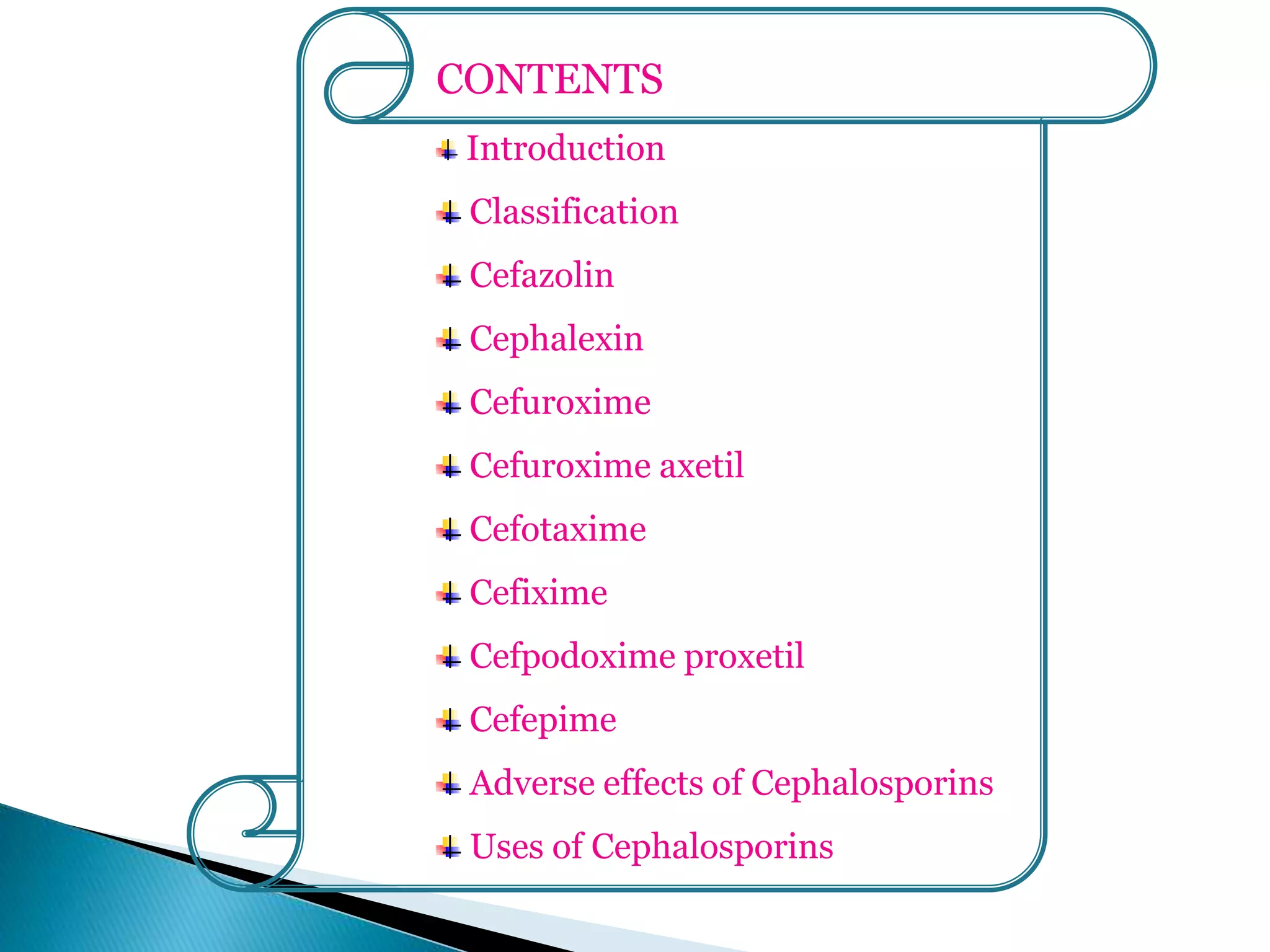 Pharmacology of Cephalosporins | PPTX