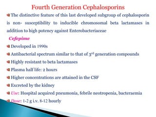 Pharmacology of Cephalosporins | PPTX